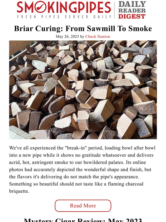 Smokingpipes: Briar Curing: From Sawmill To Smoke | Daily Reader Digest ...