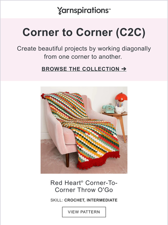 Yarnspirations: Trending Technique: Corner to Corner Patterns | Milled