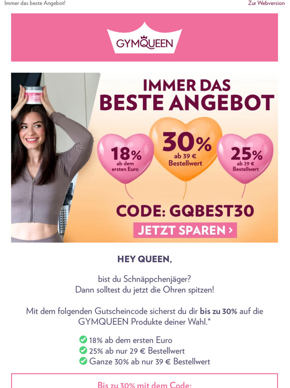 GymQueen: Doppelt sparen - so geht´s! | Milled