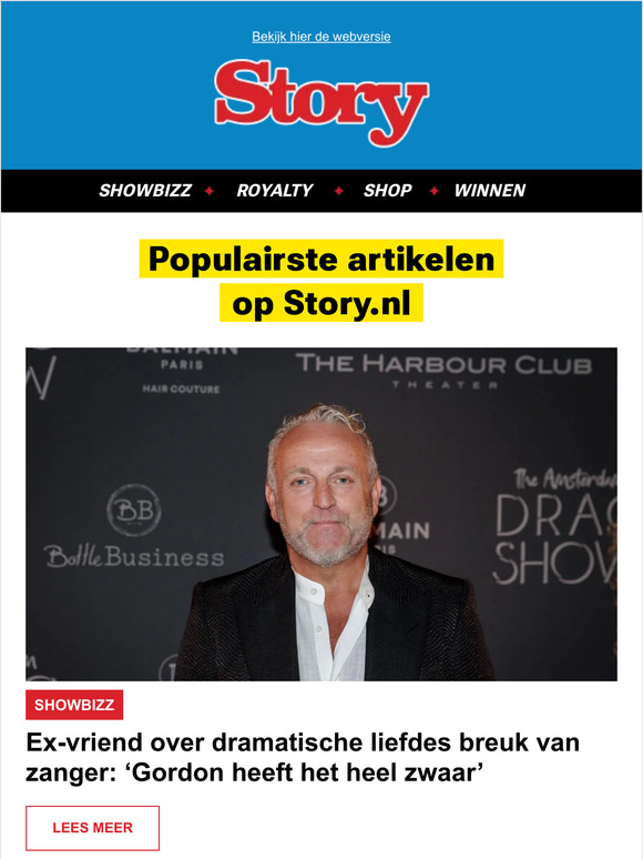 Story.be: Ex-vriend over dramatische liefdesbreuk van zanger: 'Gordon ...