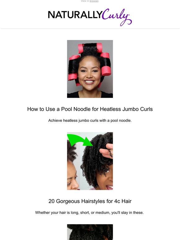 NaturallyCurly: How to Use a Pool Noodle for Heatless Jumbo Curls | Milled