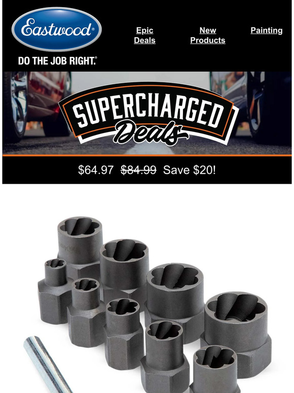 Eastwood: 🔋Super Charged- Bolt Extractors - Save BIG! | Milled