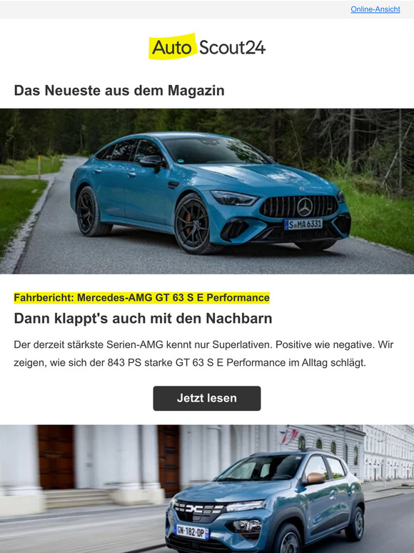 AutoScout24: Mercedes-AMG GT 63 S E Performance Fahrbericht | Milled