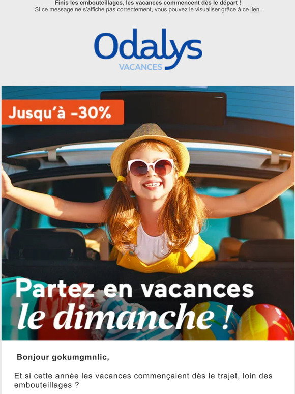 Odalys Vacances: 5 bonnes raisons de partir en vacances le dimanche ! 🧳 ...