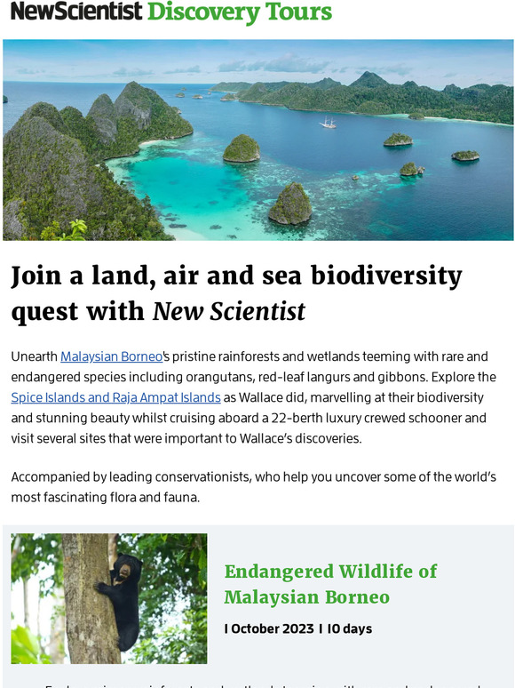 New Scientist: Alfred Wallace, wildlife and amazing ecosystems | Milled