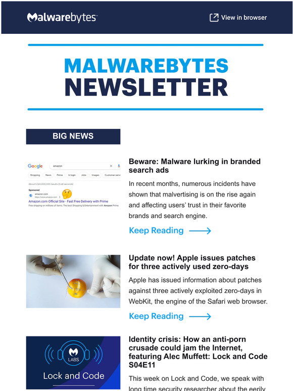 Malwarebytes: Beware: Malware lurking in branded search ads | Milled