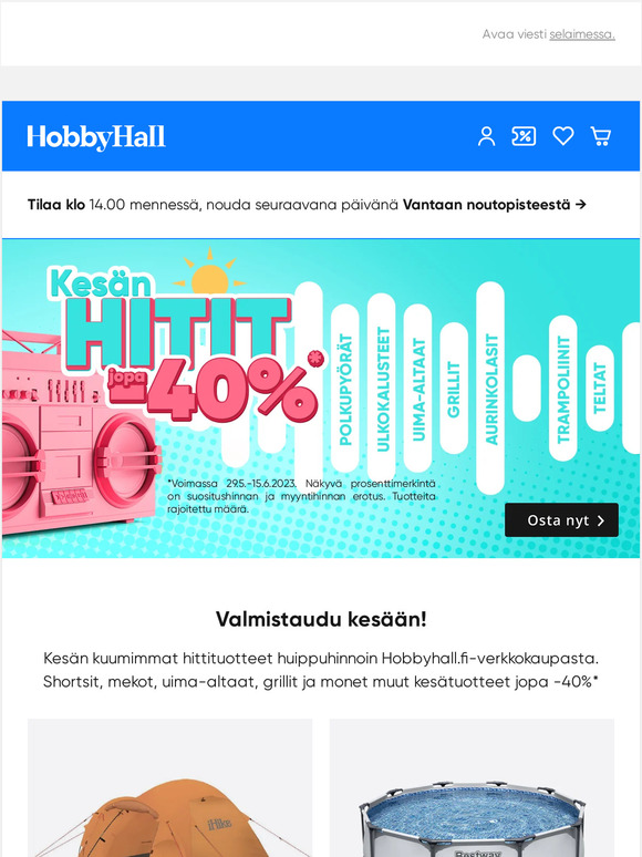 Hobby Hall FI: Kesämuotia koko perheelle jopa -50%*! | Milled