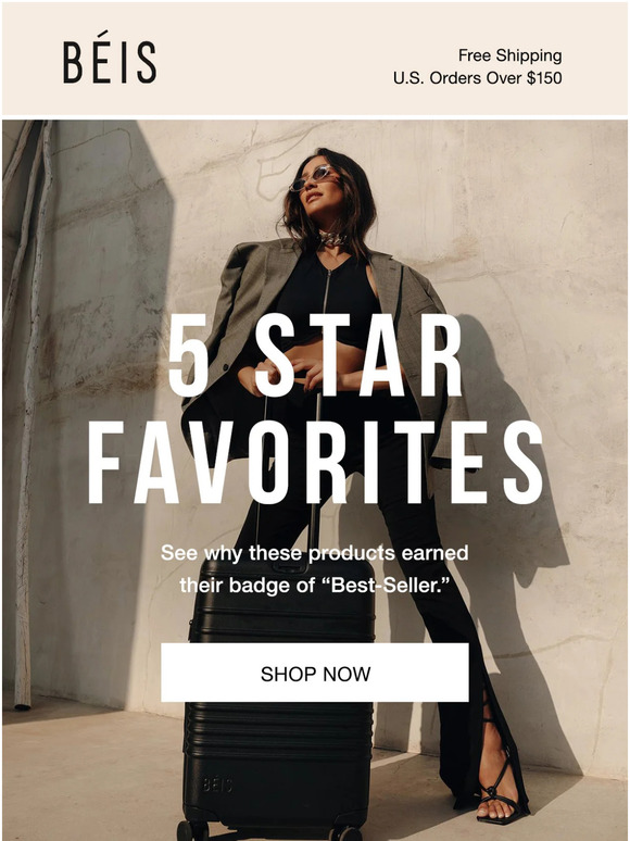 Beis Travel Email Newsletters: Shop Sales, Discounts, and Coupon Codes