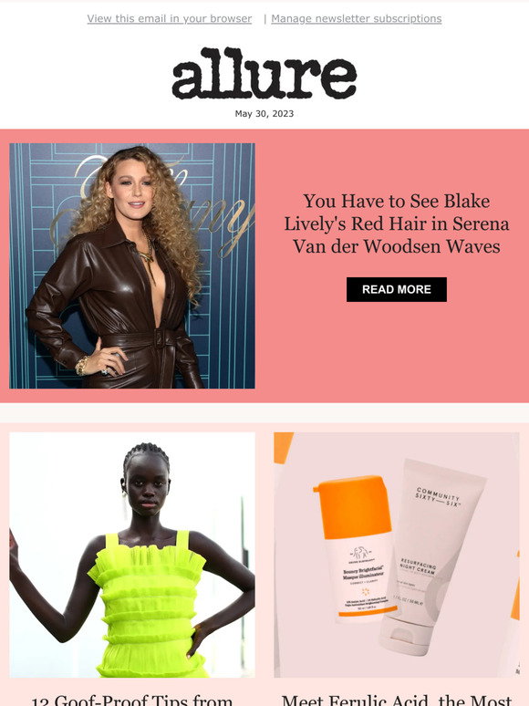 Allure: Blake Lively Wore Her Copper-Red Hair in Serena Van der Woodsen ...
