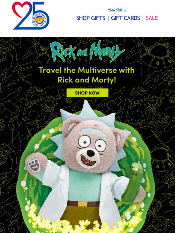 Build-A-Bear: Boom! Big Reveal! It’s Rick and Morty in The Bear Cave ...