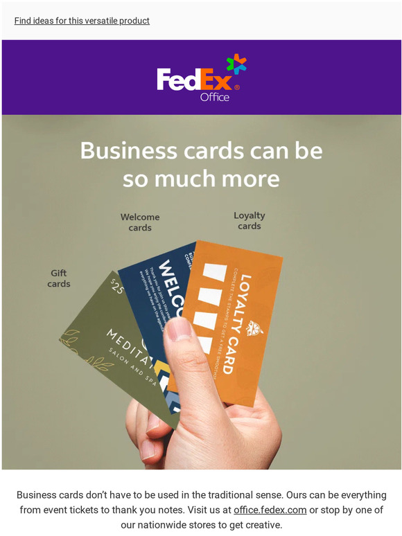 FedEx: Learn all you can do with our business cards | Milled