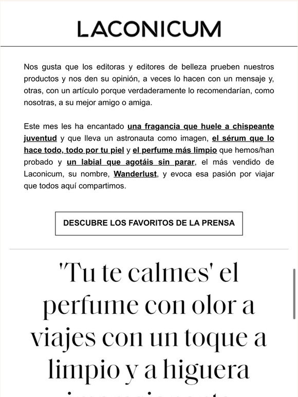 Laconicum: La prensa habla maravillas de una fragancia con un ...