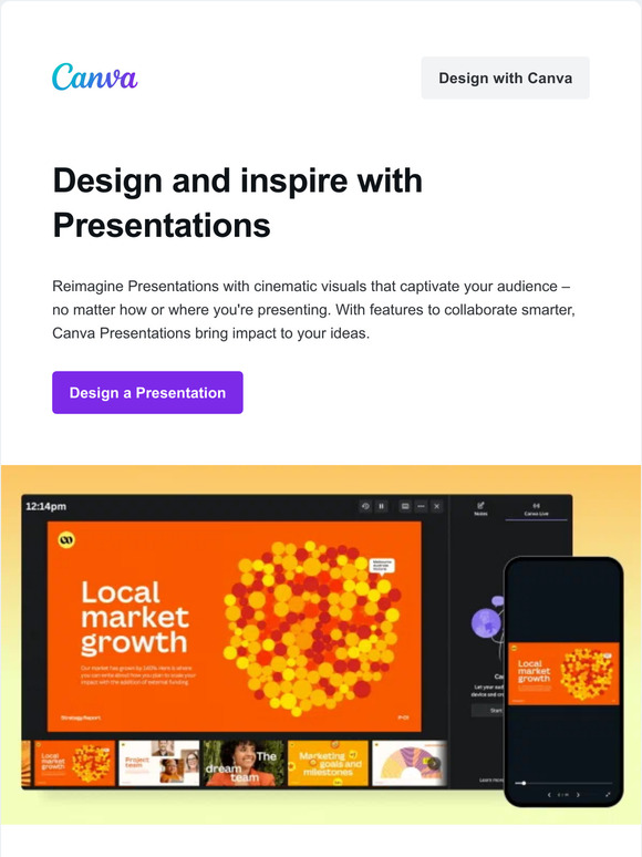 Canva: Reimagine Presentations with cinematic visuals. | Milled