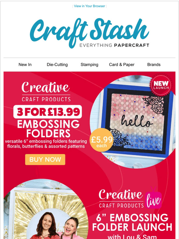 Craft Stash: NEW Creative Craft Products Embossing Folder Collectables ...