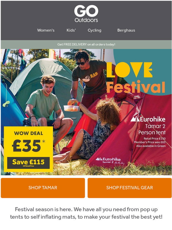 Go Outdoors: It's Festival Season! | Milled