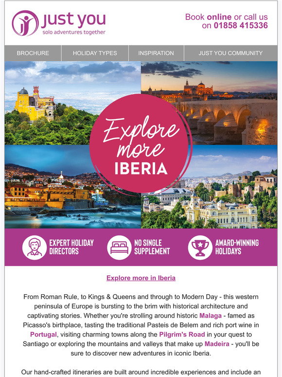 Just You: Explore more of iconic Iberia | Up to £100 off selected dates ...