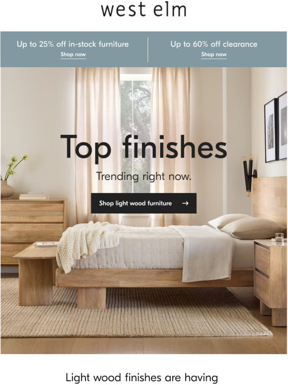 West Elm: Spotlight on NEW wood finishes | Milled