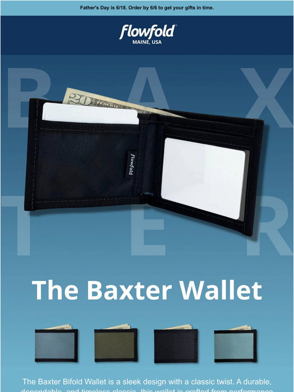 Flowfold: Meet the Baxter Wallet: Slim & Classic | Milled