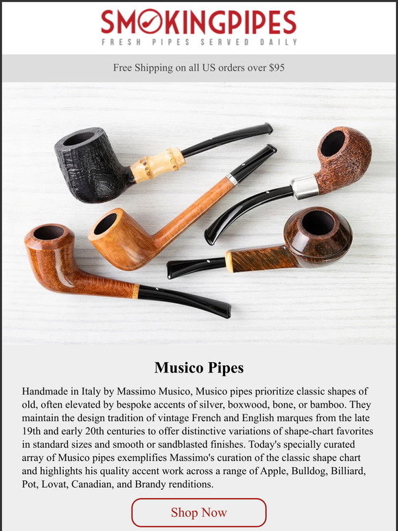 Smokingpipes: New Musico Pipes | Classic Shapes with Artisanal Accents ...