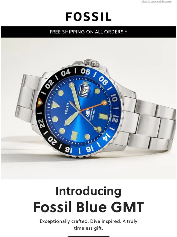 Fossil: Introducing The Fossil Blue GMT Edition | Milled