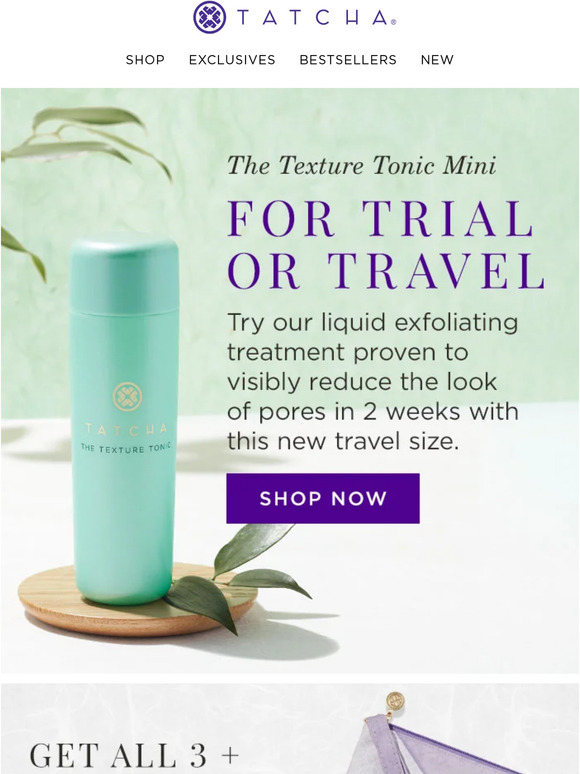 Tatcha: New! Try The Texture Tonic as a mini | Milled
