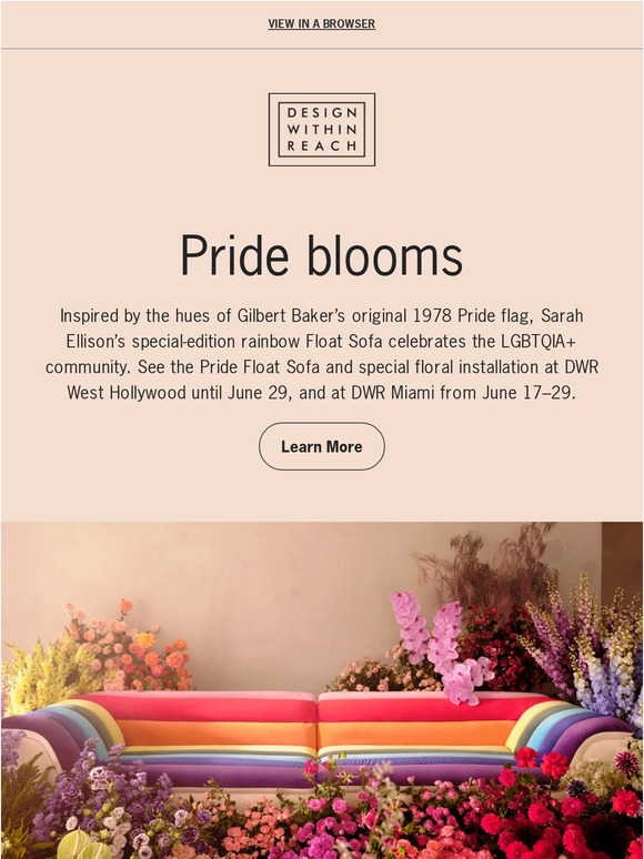 Design Within Reach: Introducing: The Pride Float Sofa | Milled