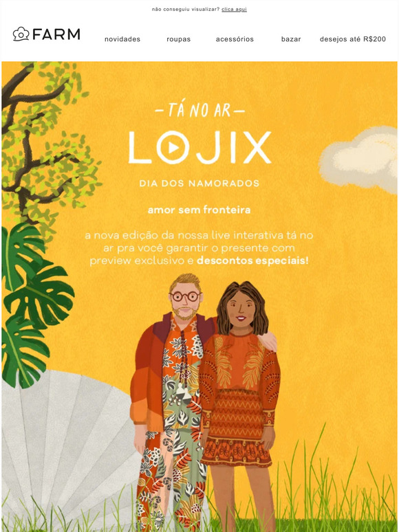 FARM Rio: COMEÇOU: LOJIX dia dos namorados 📺 | Milled