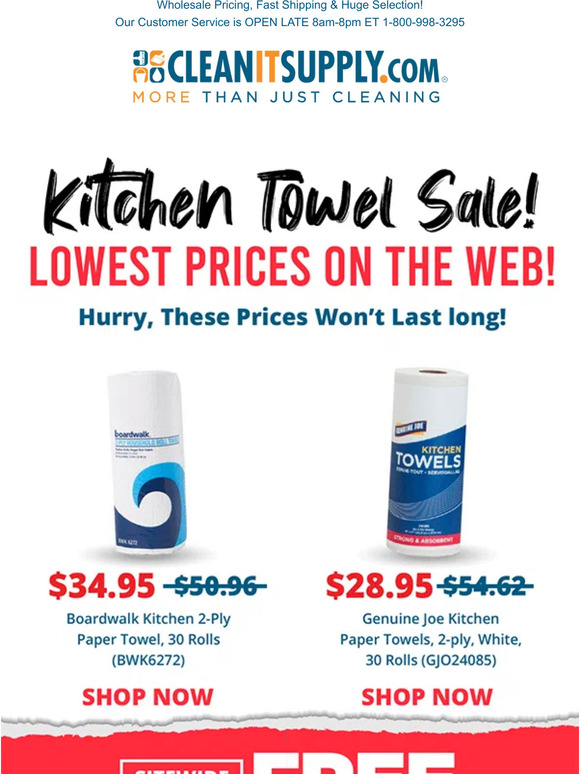 CleanItSupply: Kitchen Paper Towel ( SPECIAL SALE ) Hurry, Stock Up ...