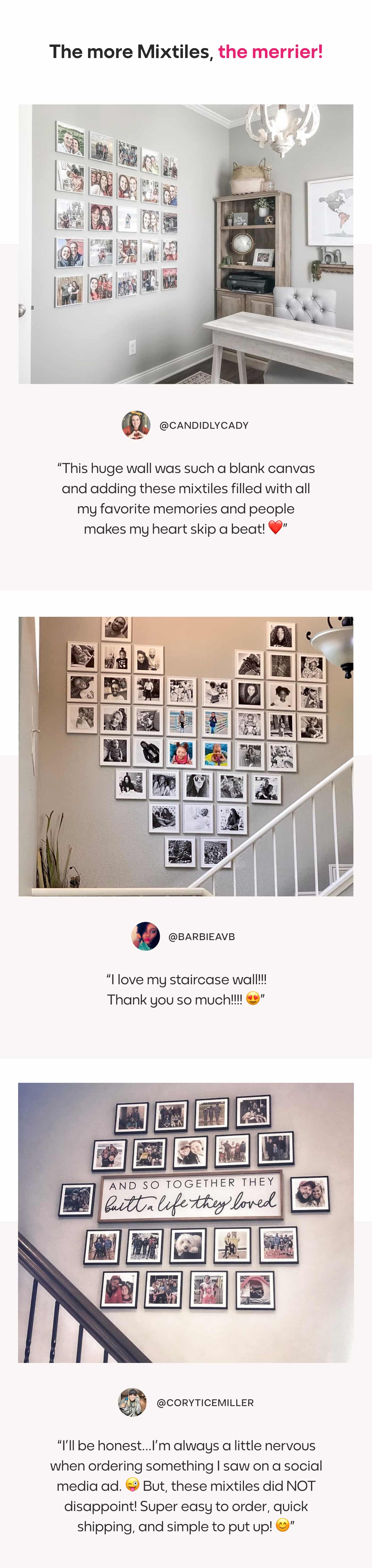 Mixtiles: Inspiring photo wall arrangements inside! | Milled