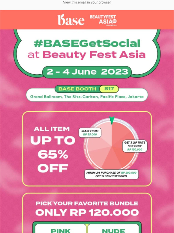 BASE: Get ready for BASE at Beauty Fest Asia 2-4 June 2023🤩🧡 | Milled