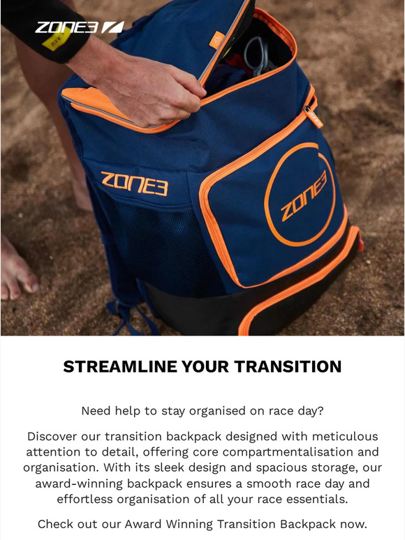 Zone3: Transition Backpack | Race day organisation made easy | Milled