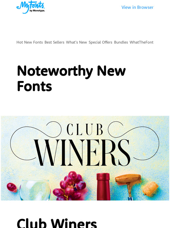 MyFonts: All NEW font arrivals | Milled