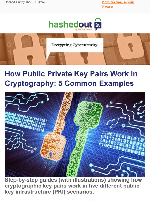 The SSL Store: How Public Private Key Pairs Work in Cryptography: 5 ... The SSL Store: How Public Private Key Pairs Work in Cryptography: 5 ...