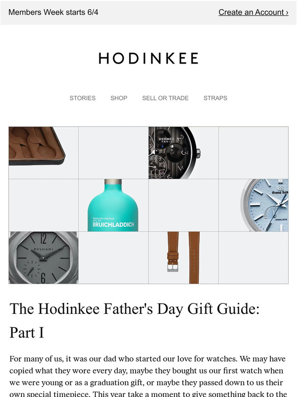 Hodinkee: The Hodinkee Father’s Day Gift Guide: Part I | Milled