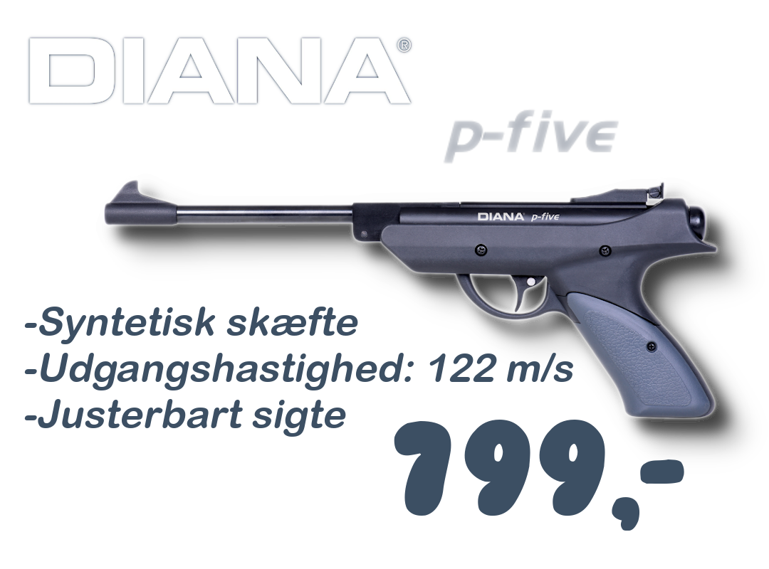 Airgun: Ny Diana P-five luftpistol og tilbud på Stormrider!💥 | Milled