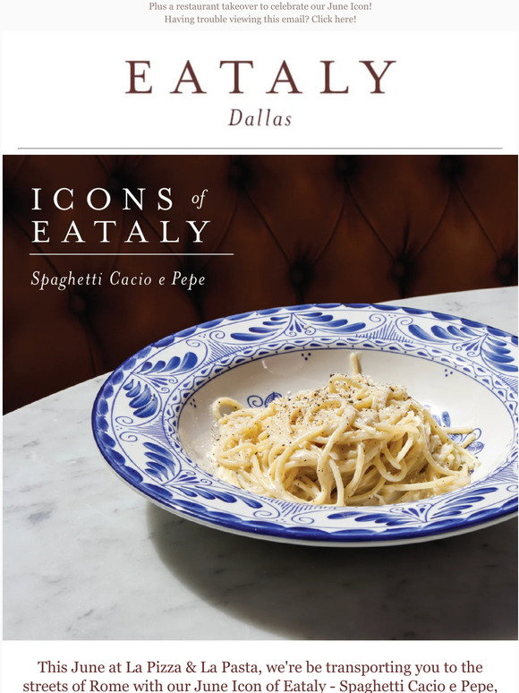 Eataly: Introducing our June Icon of Eataly | Milled