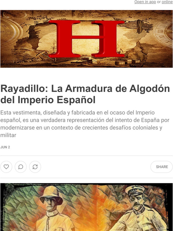 Revista de Historia: Rayadillo: La Armadura de Algodón del Imperio ...