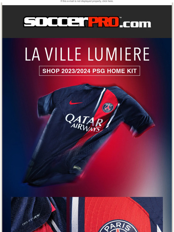 SoccerPro.com: New Release! PSG 2023/24 Home Jersey | Milled