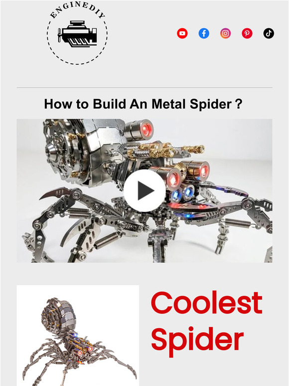 Enginediy: How to Build An Metal Spider？ | Milled