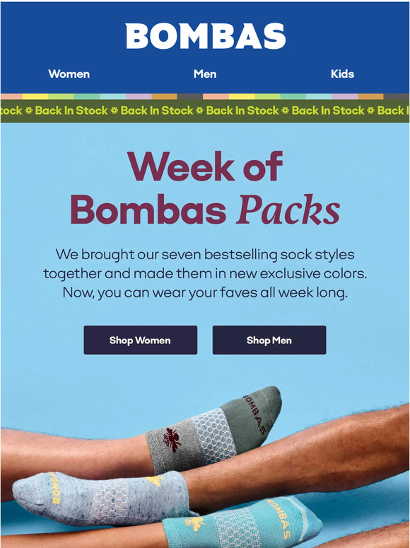 Bombas: Week of Bombas Packs Are Back | Milled