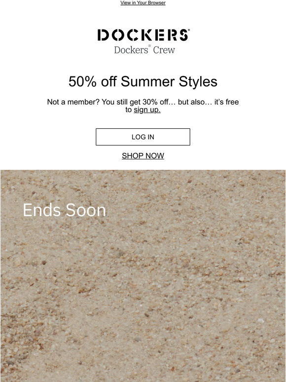Dockers: 50% Off Summer Styles // Ends Soon | Milled