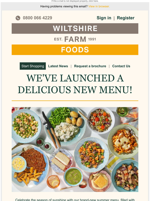Wiltshire Farm Foods: Our brand-new Summer Menu is here! | Milled