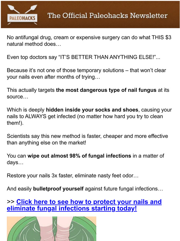 PaleoPlan: “Socks & Shoes" Parasite Causes Nail Fungus | Milled