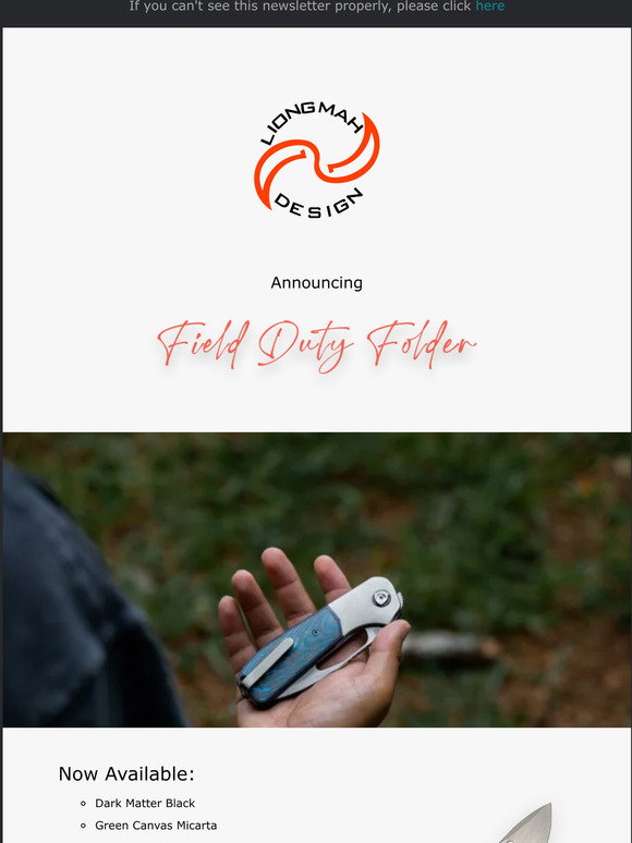 Liong Mah Design: Official Release: Field Duty Folder Knives are now ...