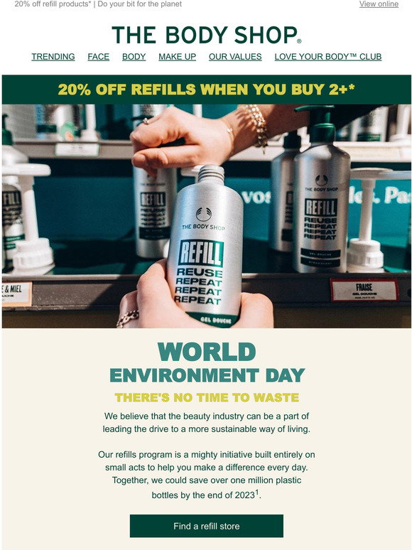 The Body Shop: 🌏 It's World Environment Day 🌏 | Milled