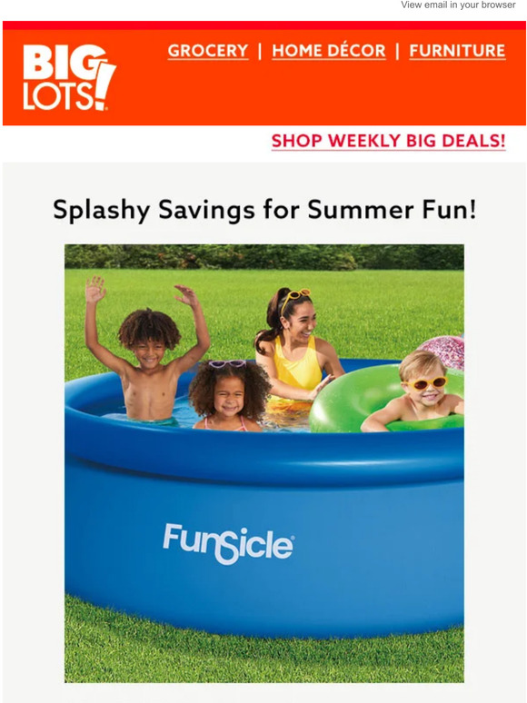 Big Lots: Ready, set, summer ☀️ 20% OFF pools & more! | Milled