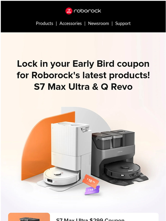 Roborock: Lock in early bird pricing for new products! | Milled