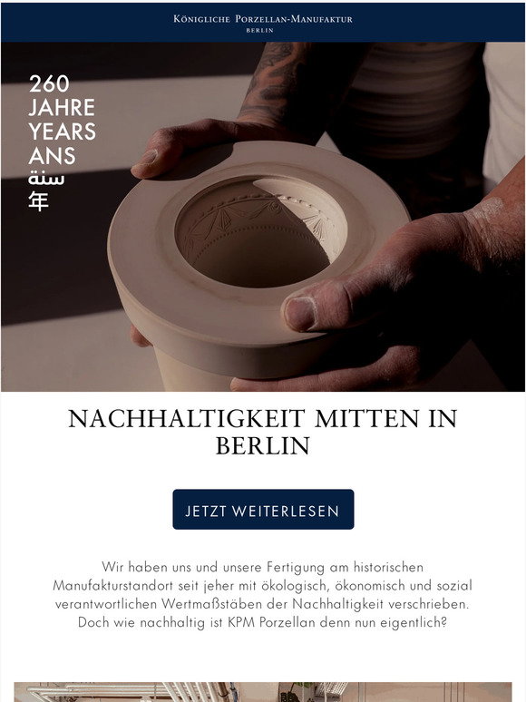 kÃ¶nigliche porzellan-manufaktur berlin: KPM Nachhaltigkeit mitten in ...