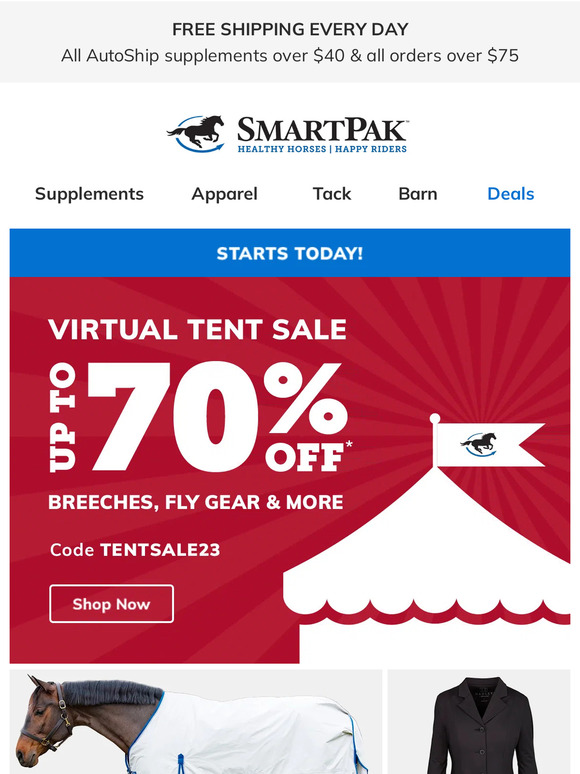 SmartPak Equine: Up To 70% OFF | Virtual Tent Sale Is On! | Milled