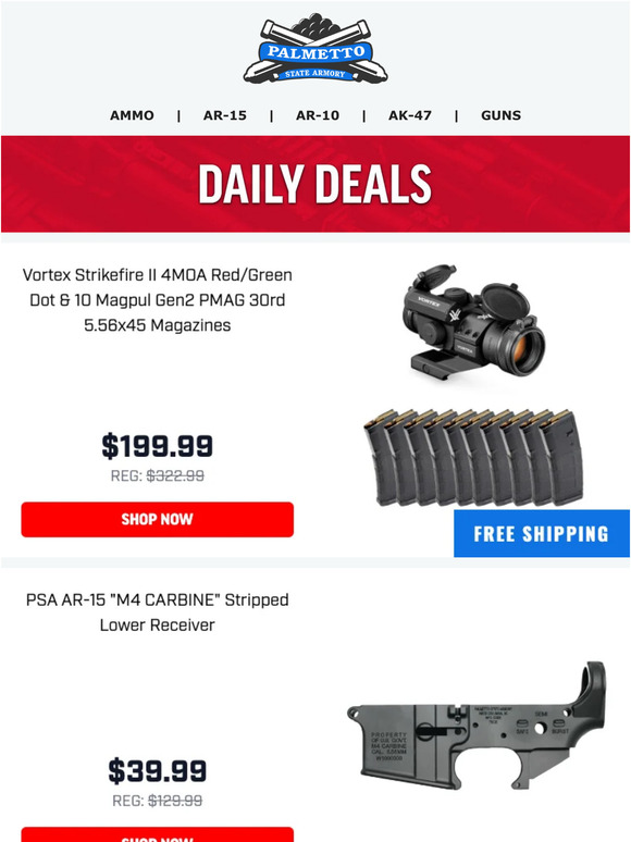 Palmetto State Armory: Vortex Strikefire II and 10 PMAGS $199.99 Free ...